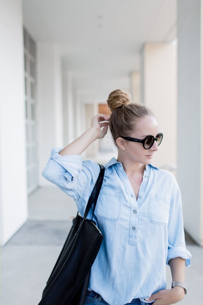 Denim on Denim Outfit, my "Momiform" - Hej Doll | Simple modern living ...