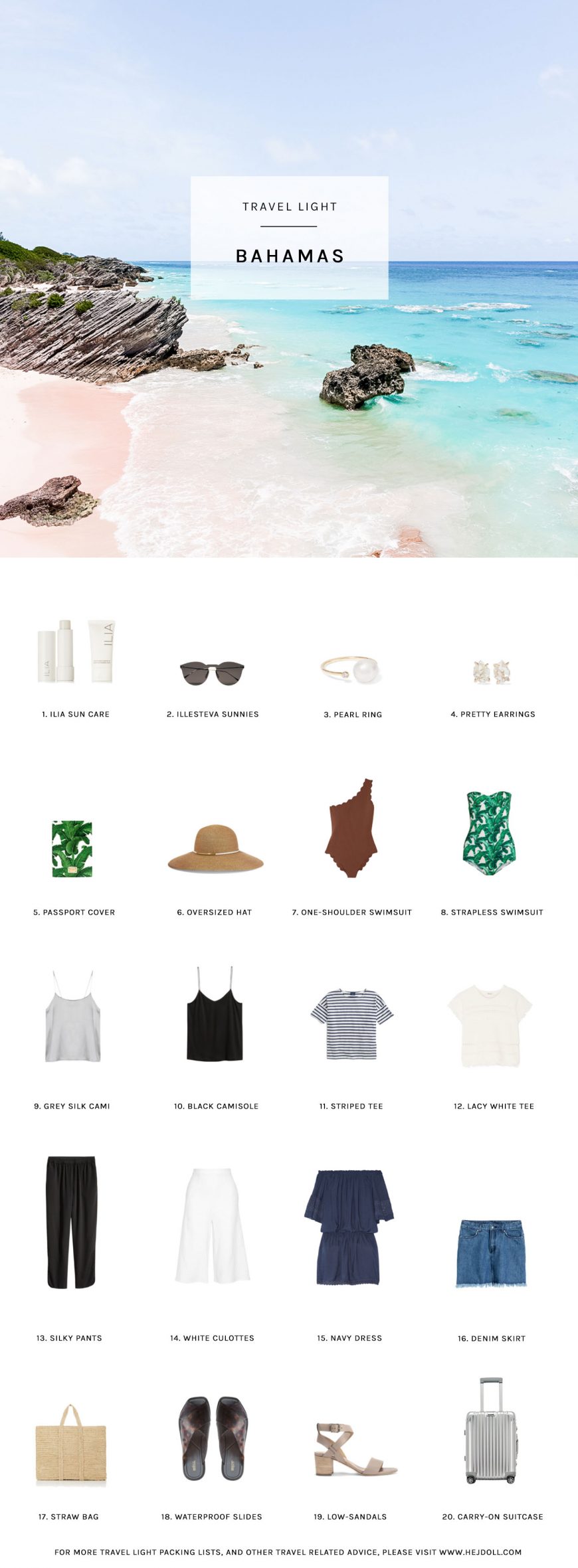 Pack for the Bahamas - Hej Doll | Simple modern living by Jessica Doll.